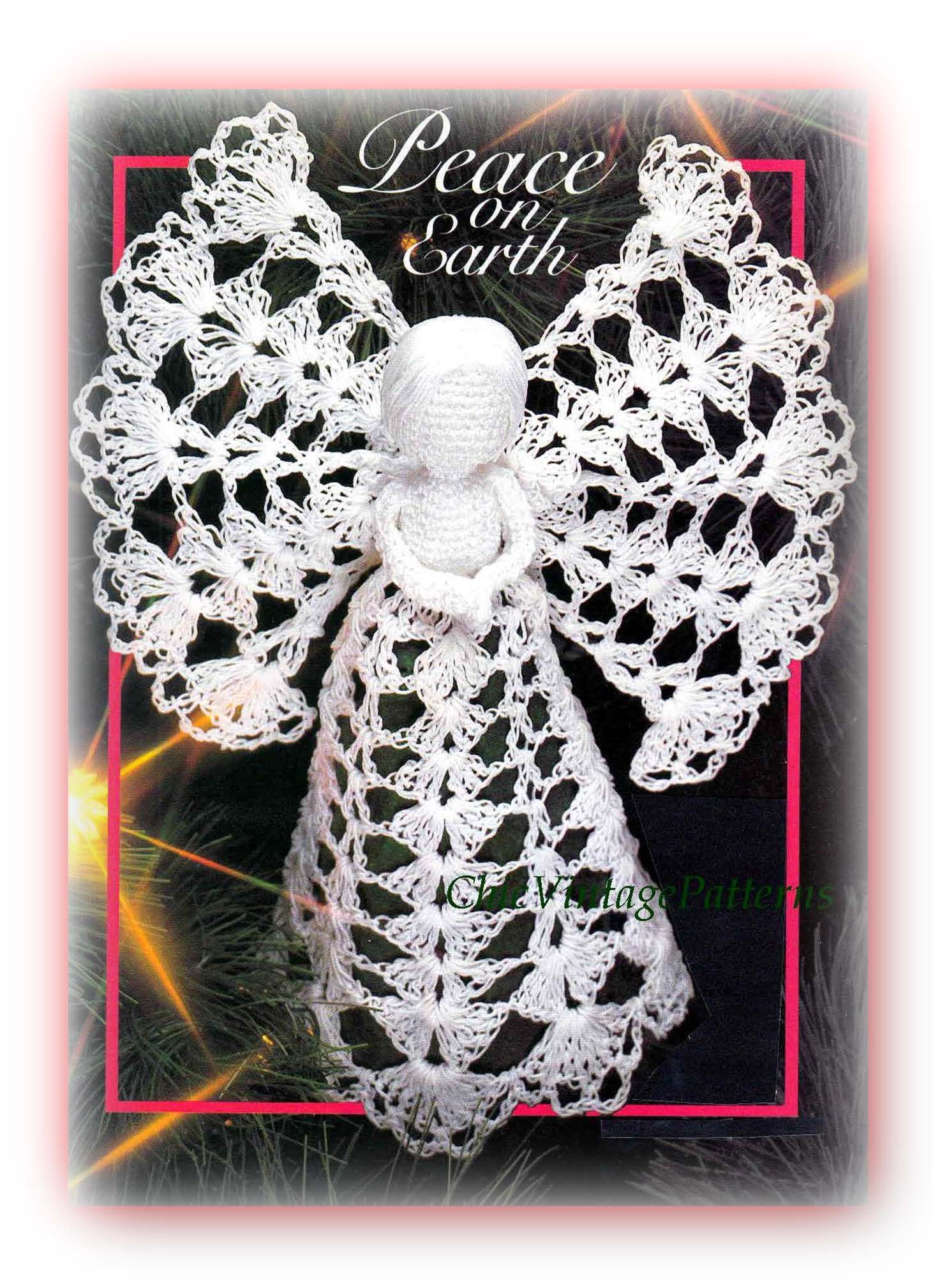 Christmas Angel Crochet Pattern, Tree Top Angel | ChicVintagePatterns