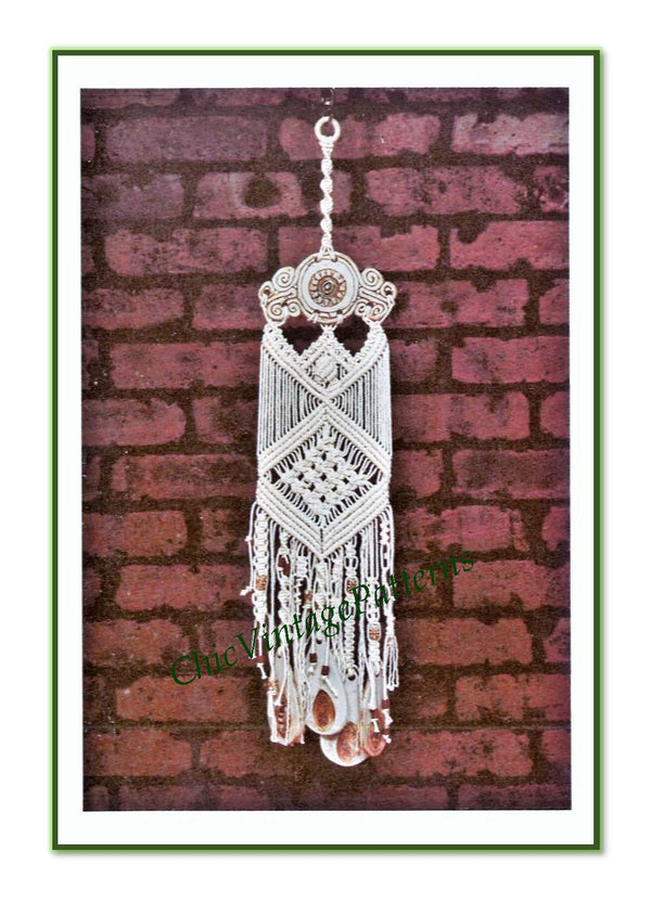 Macrame Windchimes Pattern | ChicVintagePatterns