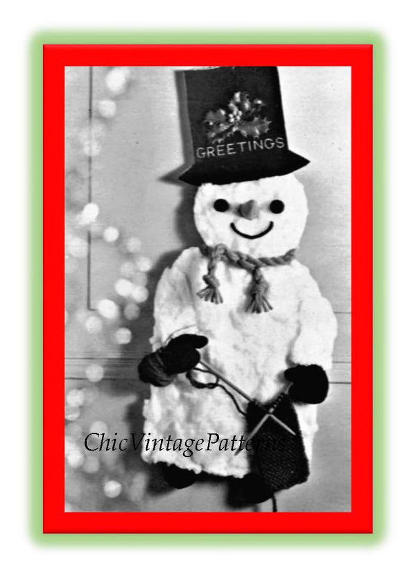 Christmas Snowman Craft Pattern | ChicVintagePatterns