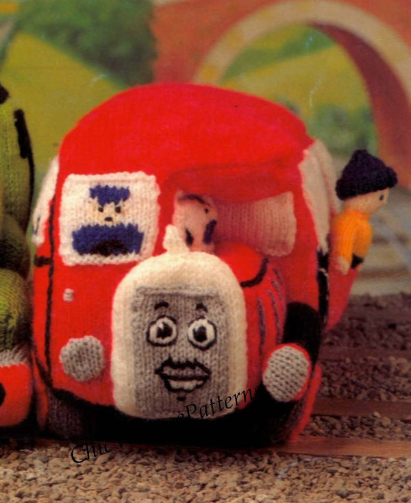 Bertie The Bus Toy Knitting Pattern | ChicVintagePatterns